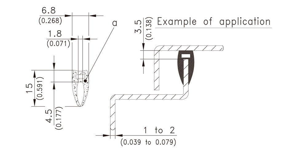 5-110.01 Edge Sealing Profiles | Self-clamping Profiles | EPDM Gaskets