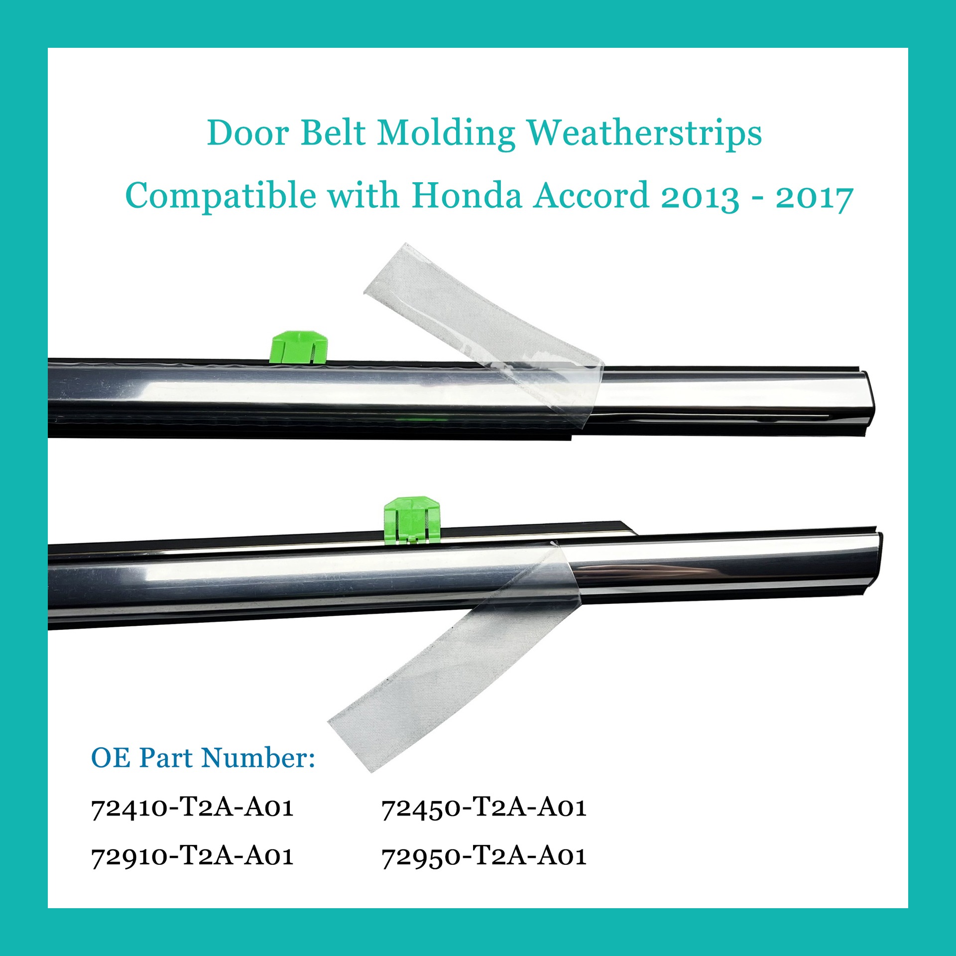 72950-T2A-A01 Molding Assy,L RR Door Belt Molding Weatherstrip