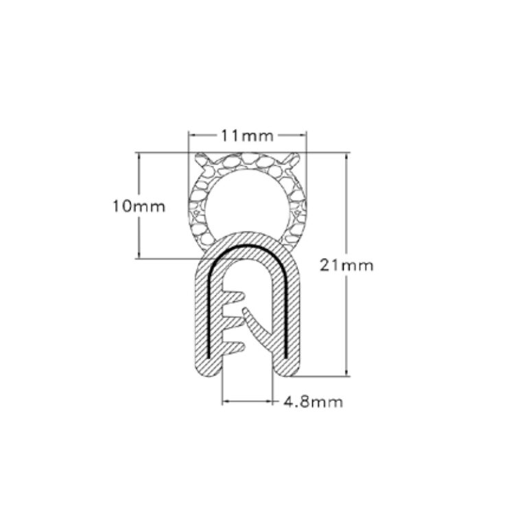 EC28-204-EM Bulb Trim Seal Rubber Co-extrusion Sealing Gasket - Hebei ...