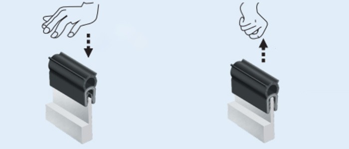 Self-gripping Sealing Strip With Steel Sheet for Enclosure Door - Hebei ...